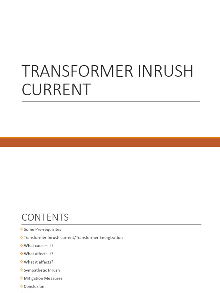 Transformer Energization | PDF | Transformer | Electrical Resistance ...