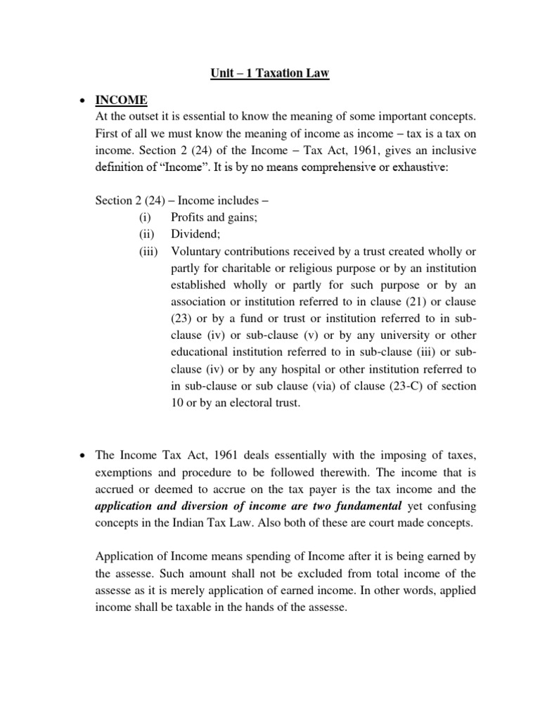 Taxation Notes | PDF | Taxes | Dividend