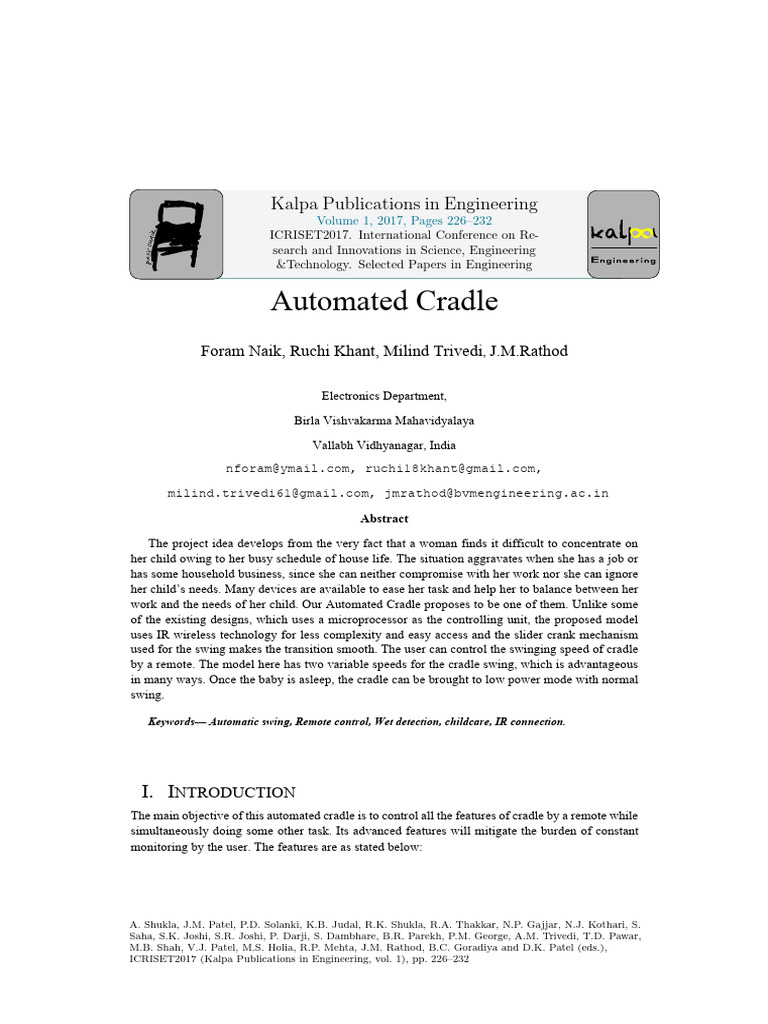 Automated Cradle | PDF | Electrical Network | Electrical Engineering