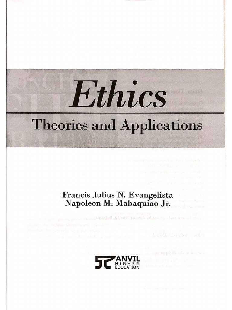 Ethics-Theories-and-Applications Chap 1 | PDF