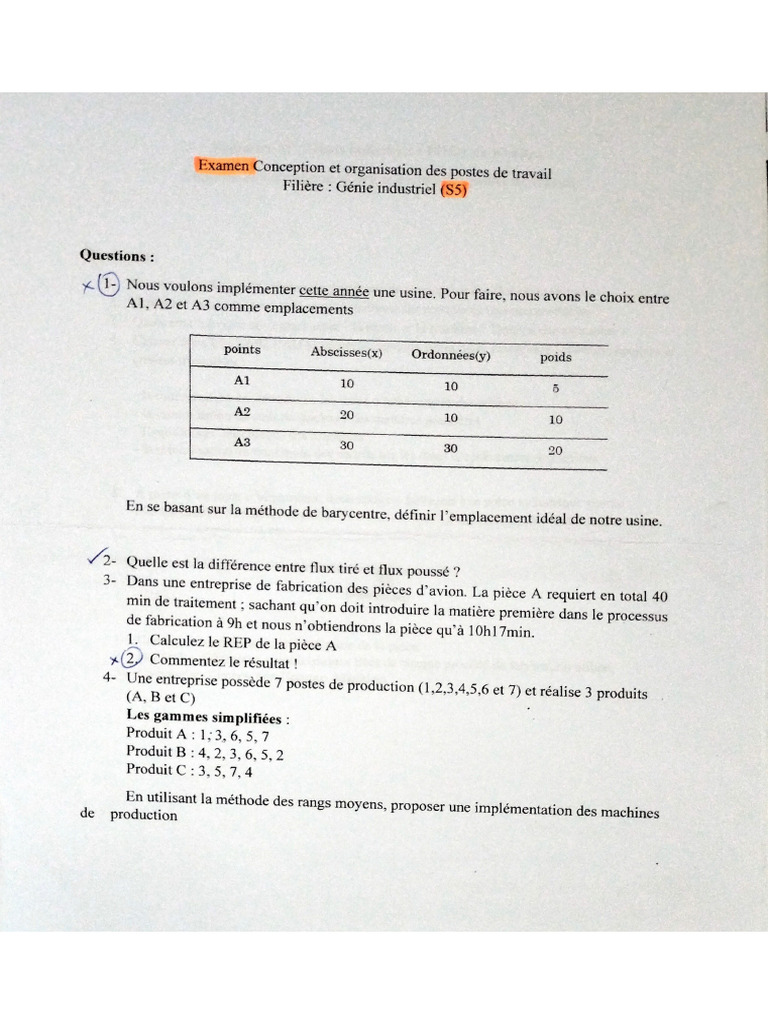 Exam COPT 2022-2023 Ensak | PDF