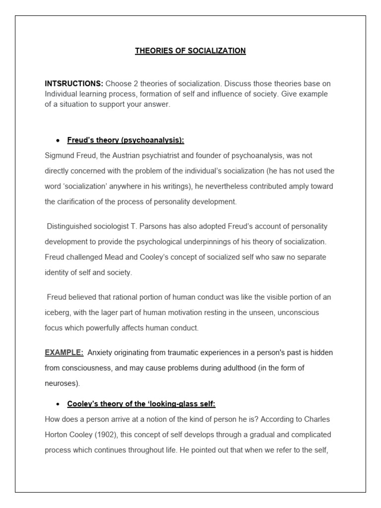 Theories of Socialization | PDF | Socialization | Sigmund Freud