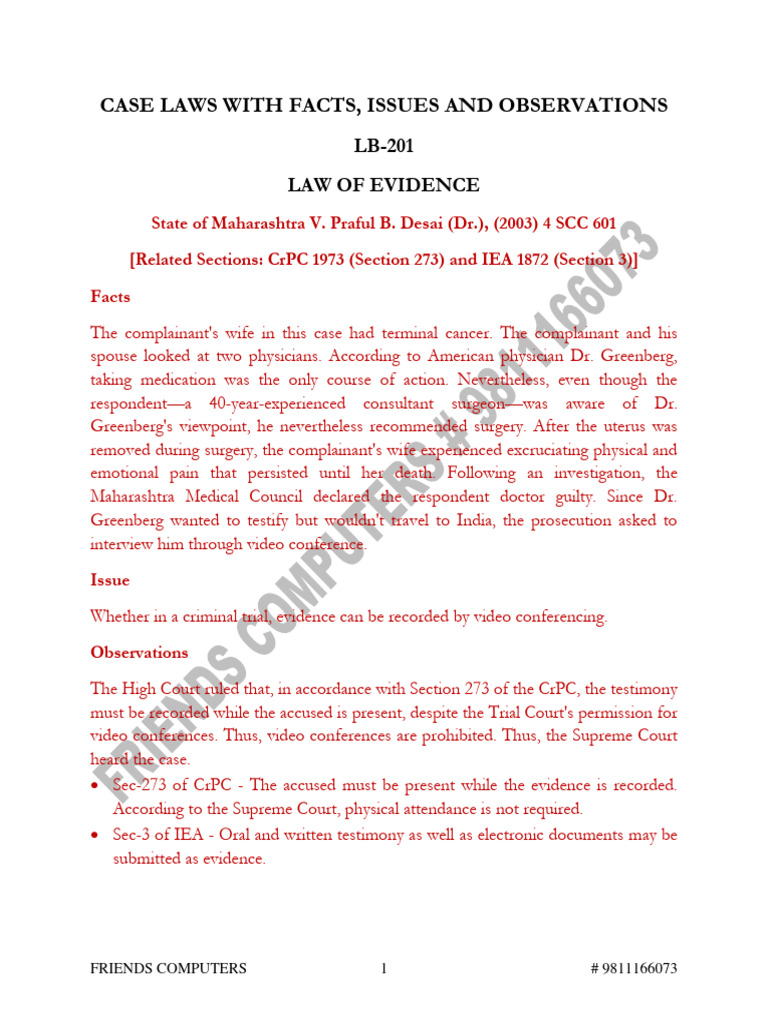 Evidence Case Summary 2023 | PDF | Confession (Law) | Evidence (Law)
