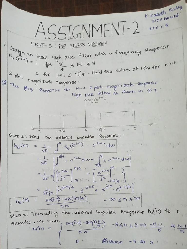DSP Assignment 2 | PDF