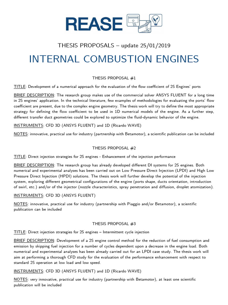 Tesi ICE 20190125 | PDF | Fuel Injection | Engines
