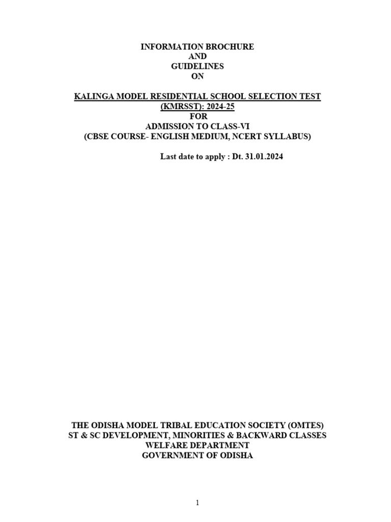 KMRS Information Brouchure | PDF