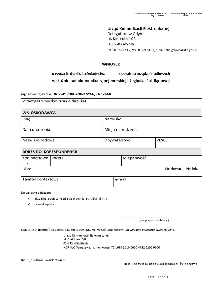Duplikat Swiadectwa | PDF
