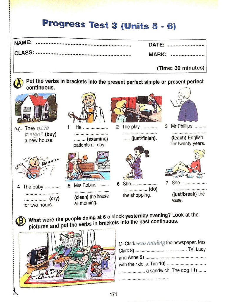 Progress Test 3 | PDF