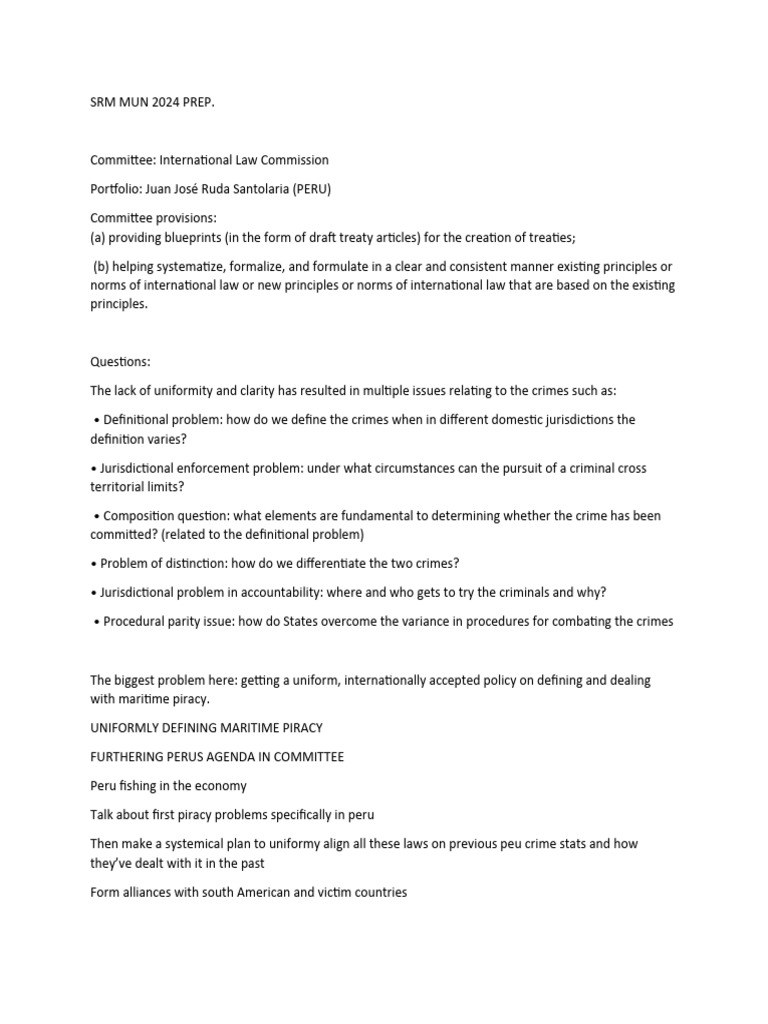 SRM Mun 2024 Prep Day 1 | PDF | Territorial Waters | United Nations ... SRM Mun 2024 Prep Day 1 | PDF | Territorial Waters | United Nations ...