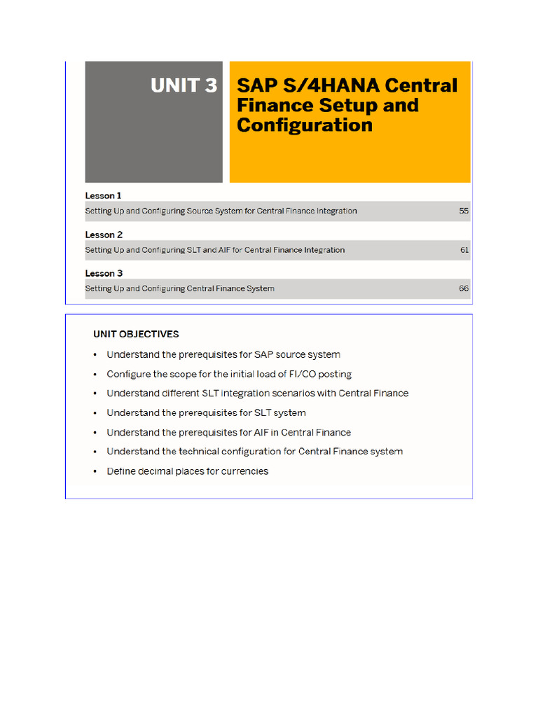 3 Central Finance Setup and Configuration | PDF