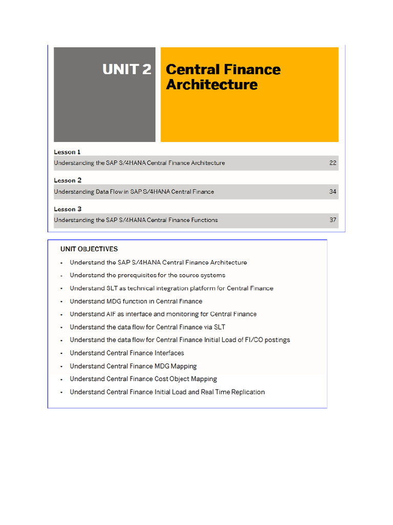 2 Central Finance Architecture | PDF