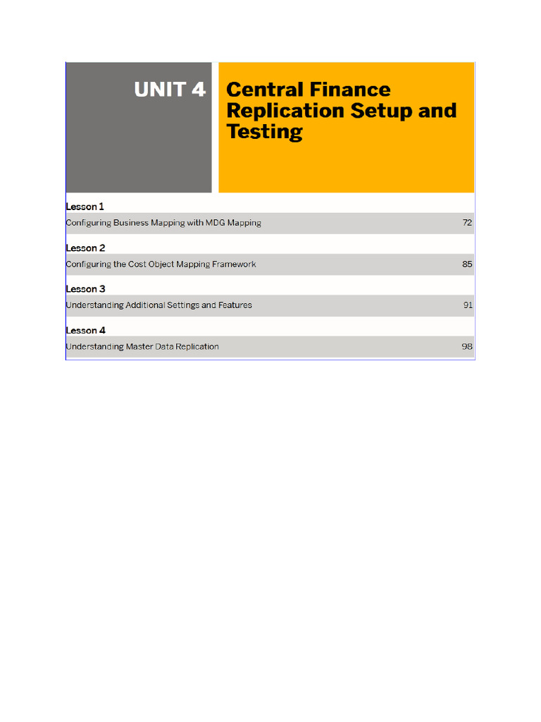 4 Central Finance Replication Setup and Testing | PDF