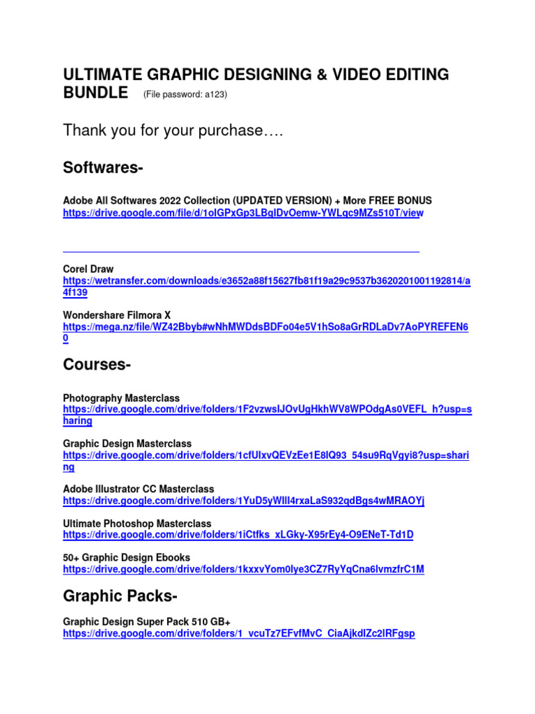 Graphics Design Bundle and Software | PDF | Adobe Photoshop | Graphic ...