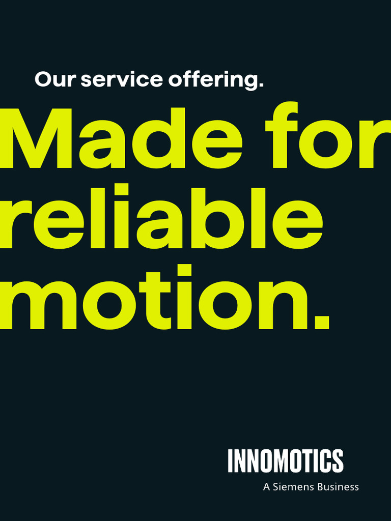 Innomotics Service Offering | PDF | Technology & Engineering