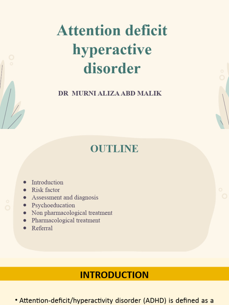 Attention Deficit Hyperactive Disorder | PDF | Attention Deficit Hyperactivity Disorder | Mental ...