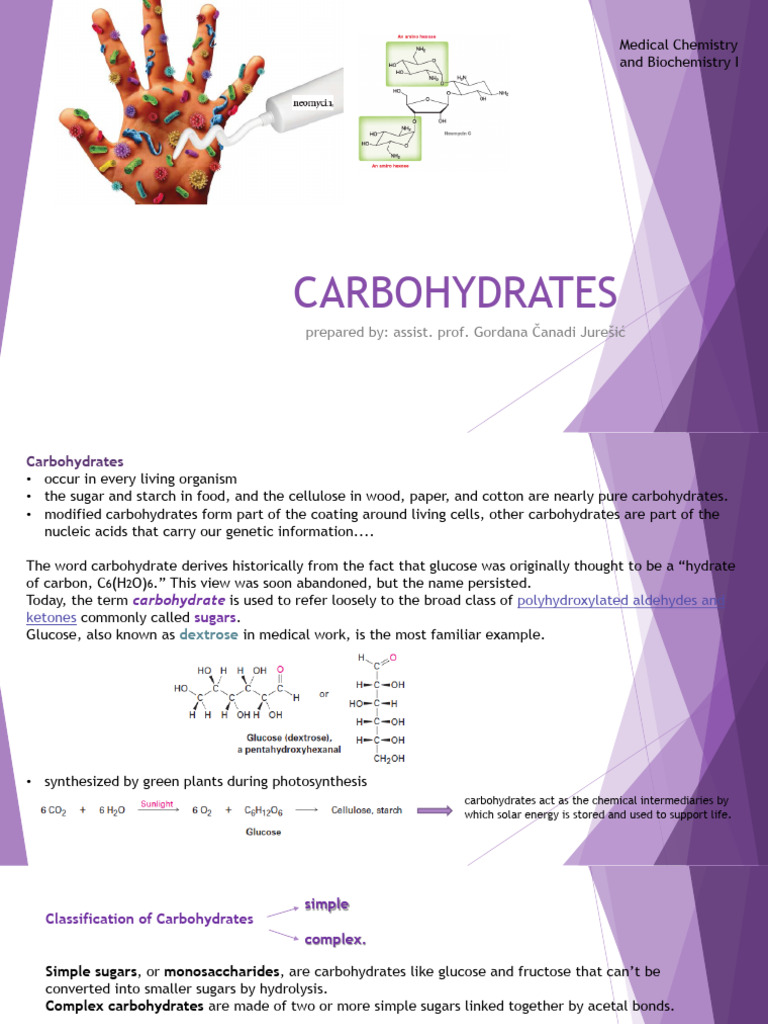 Carbohydrates: Structure and Functions | PDF | Carbohydrates | Glucose