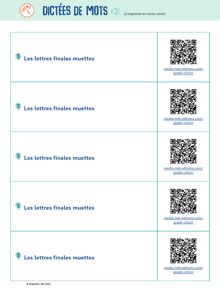 Chap3 Theme1 Dictee Mots Autocorrec | PDF
