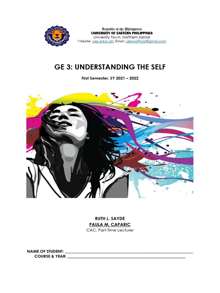 Ge 3 Understanding The Self | PDF | Id | Philosophy Of Self