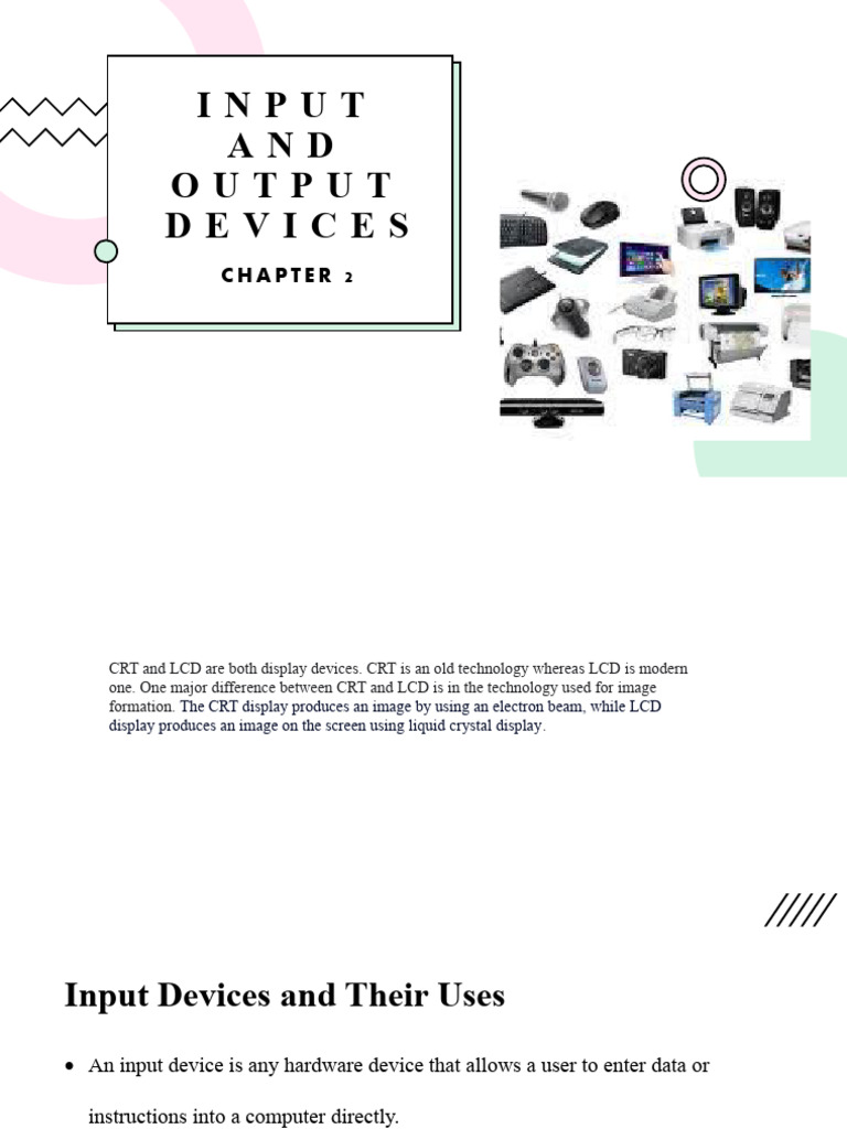 Input and Output Devices Overview | PDF | Image Scanner | Computer Keyboard