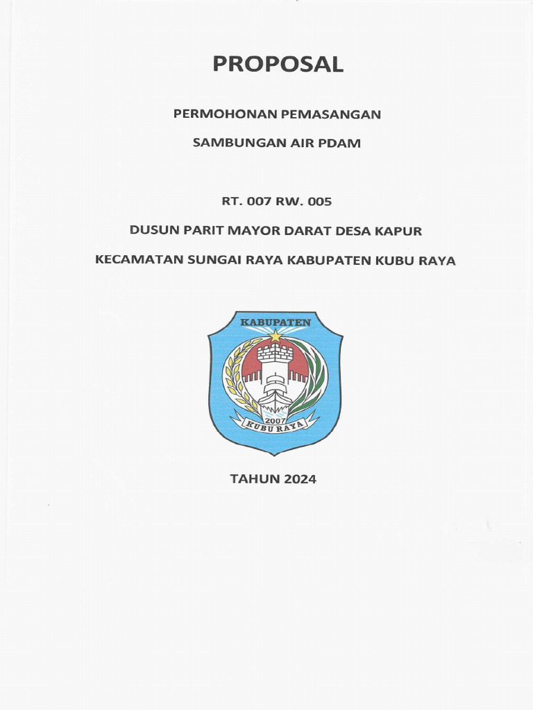 Scan - Proposal Pemasangan Pdam Komp Mandiri Residence | PDF
