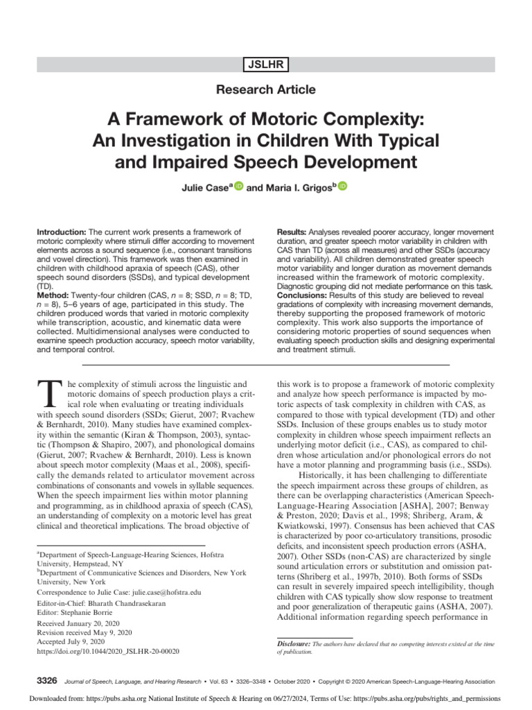 Case Grigos 2020 A Framework of Motoric Complexity An Investigation in Children With Typical and ...