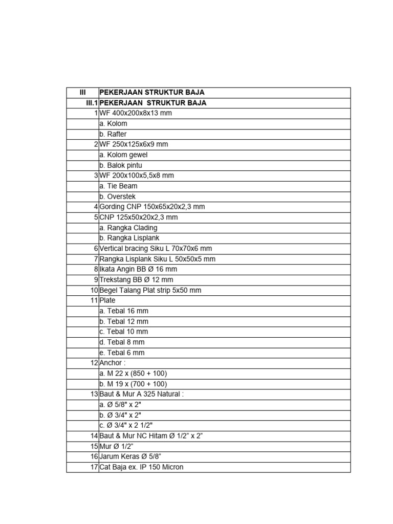 Perhitungan Baja | PDF