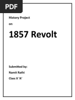 Revolt of 1857 Project | PDF | Indian Rebellion Of 1857 | British Raj