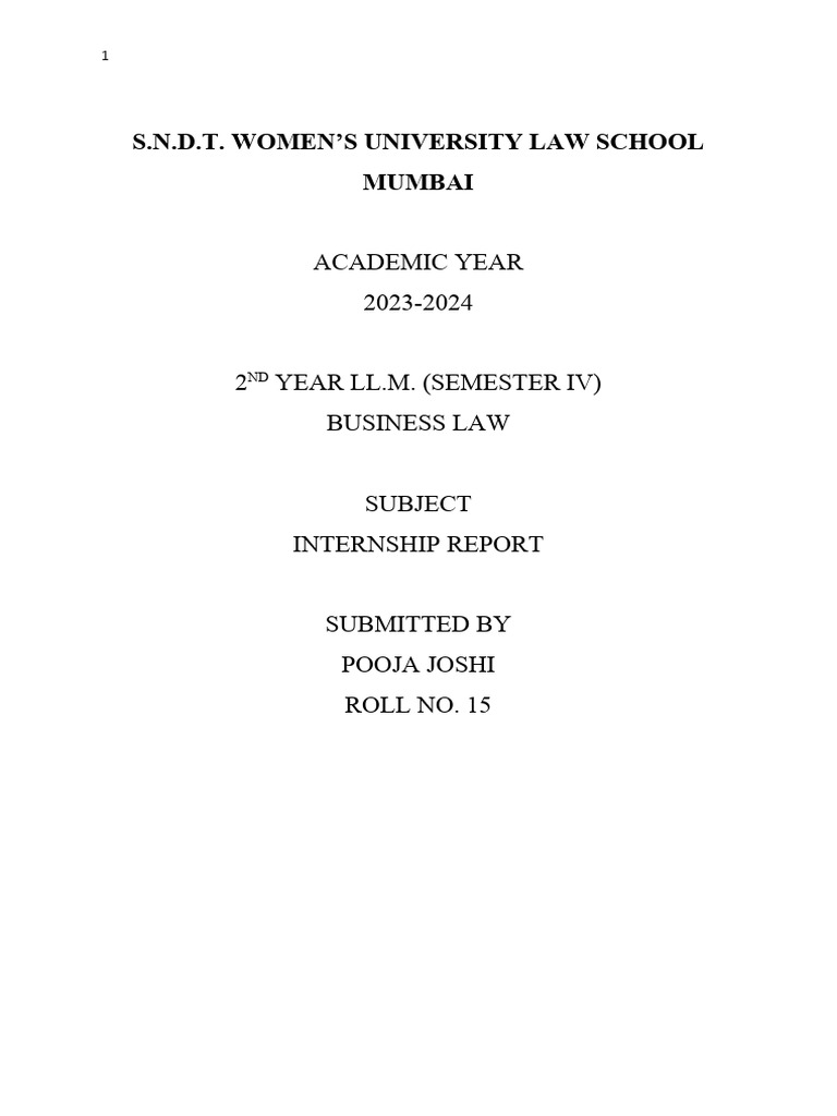 Legal internship report | PDF | Lawyer | Advocate