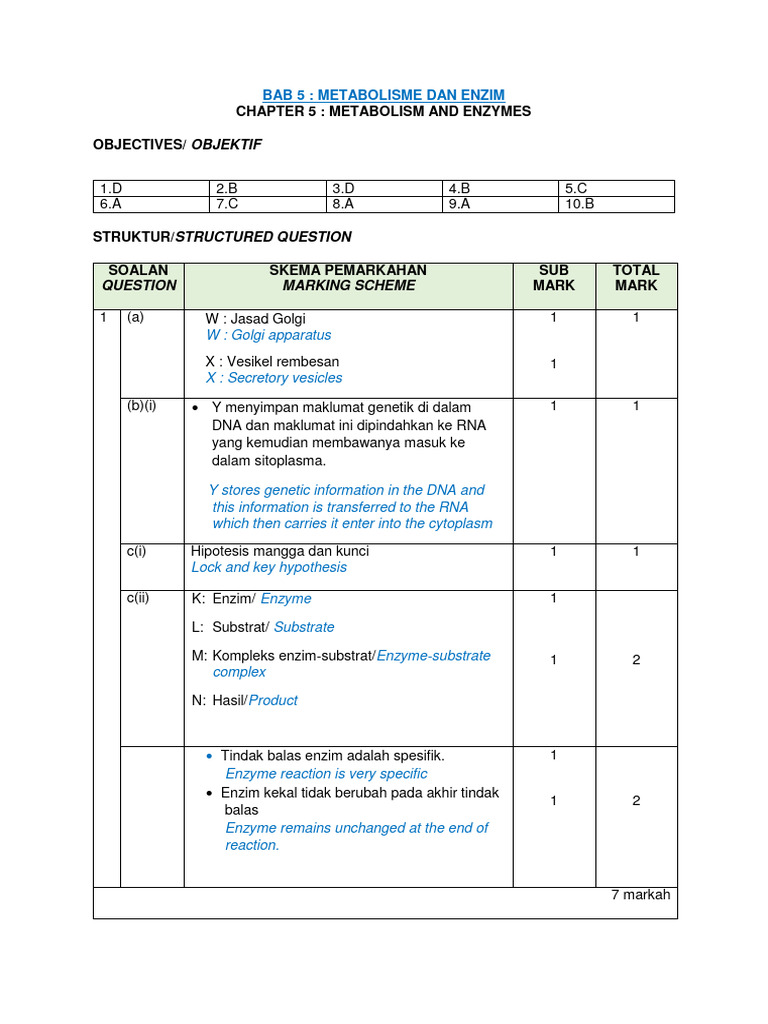 Bio Chapter 5 Exercise Answer | PDF
