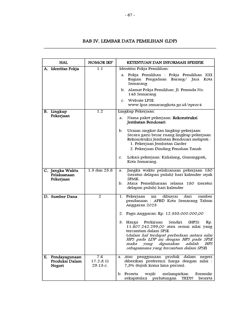 Dokpil Bendosari LDP Dan LDK 23 | PDF