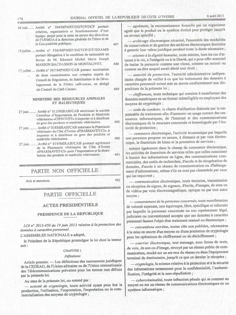 Journal Officiel de Civ | PDF