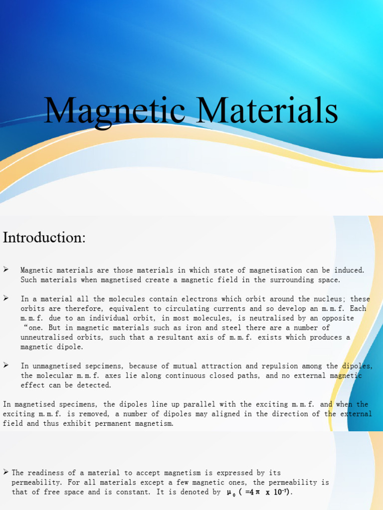 Understanding Magnetic Materials and Properties | PDF | Magnetism ...