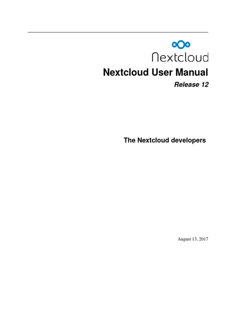 Nextcloud Manual | PDF | Computer File | World Wide Web