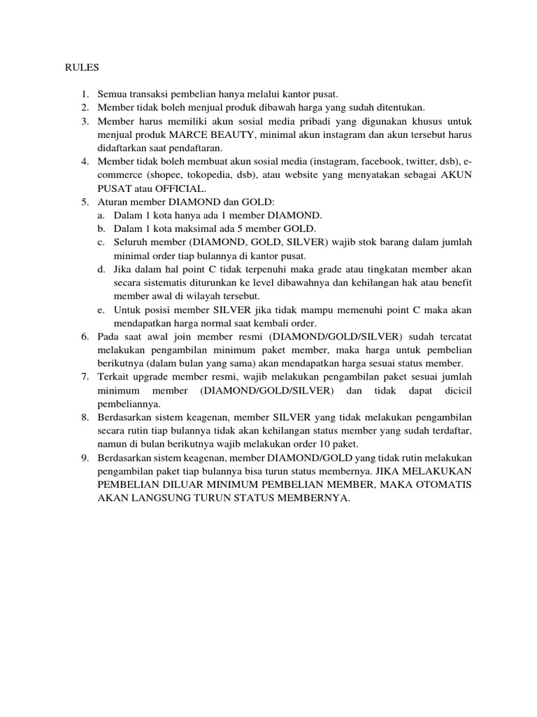 Rules Reward Aru | PDF