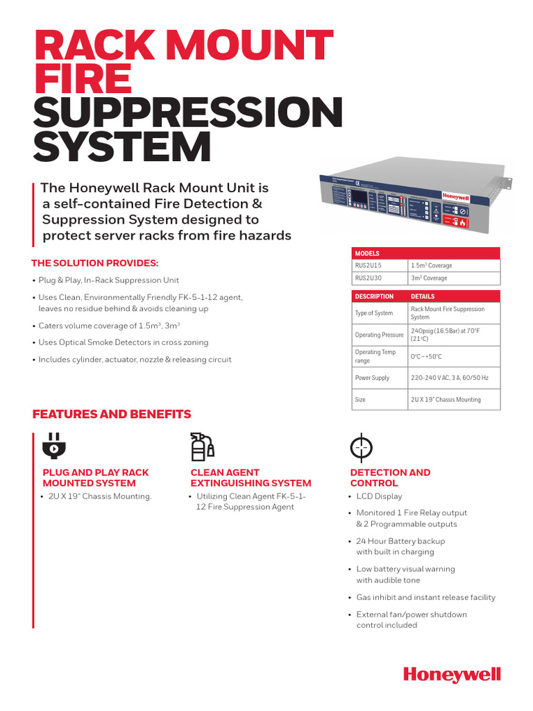 Rack Mount Fire Suppression System | PDF | Power Supply | Electrical ...