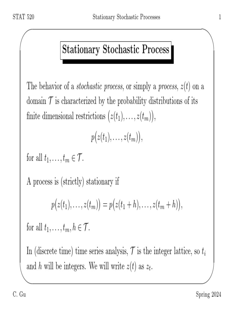 Process Pdf Stationary Process Autoregressive Model