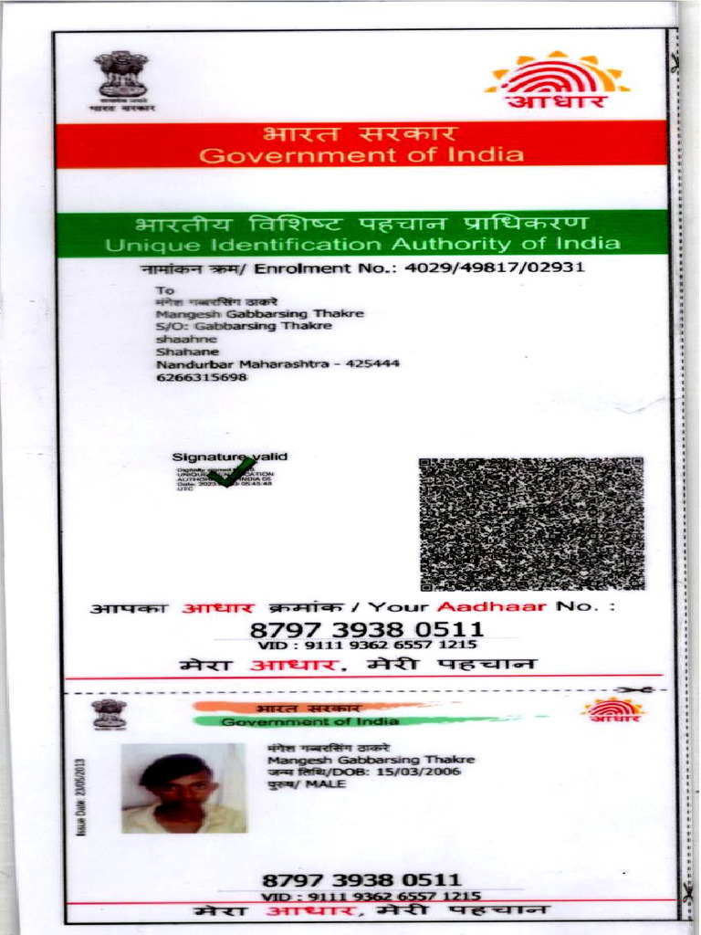 Aadhaar | PDF