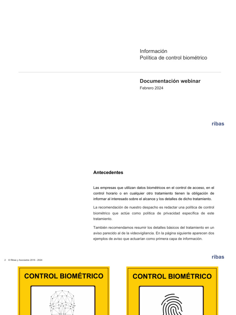 Política de Control Biométrico Ribas | PDF | ciberespacio | Informática