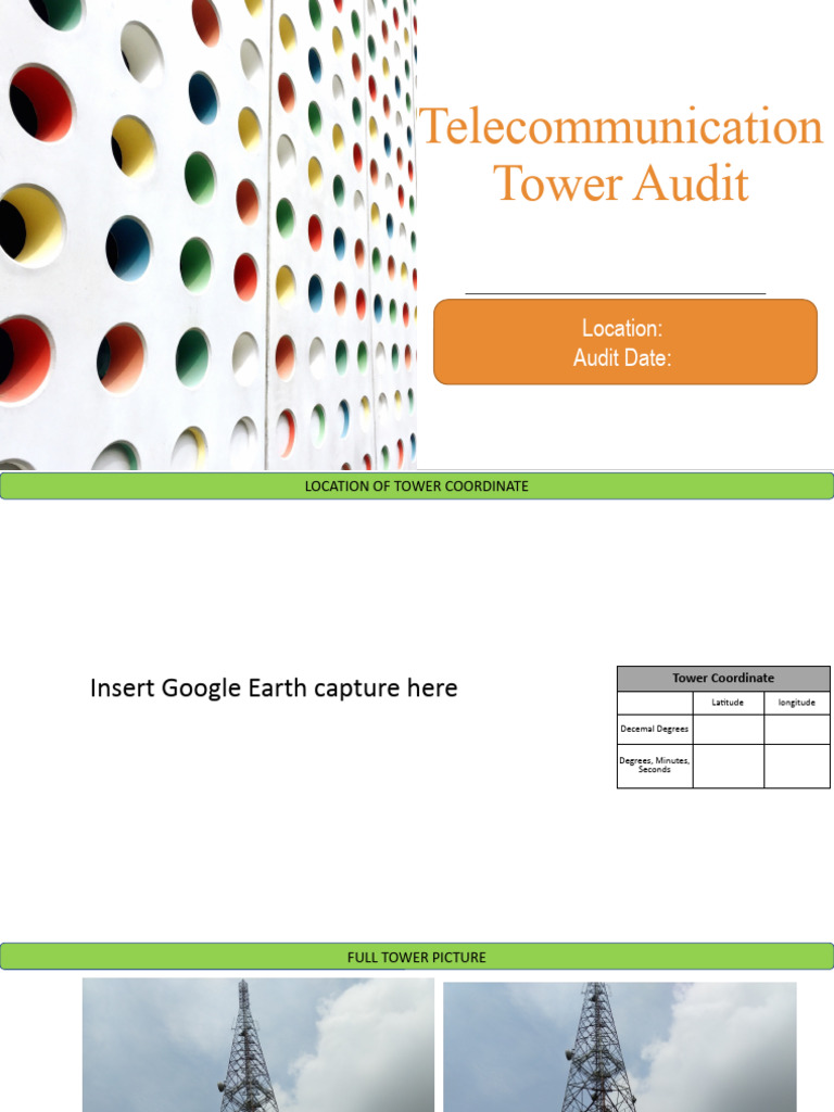 Sample Telecom Tower Audit Report | PDF | Geography | Geophysics