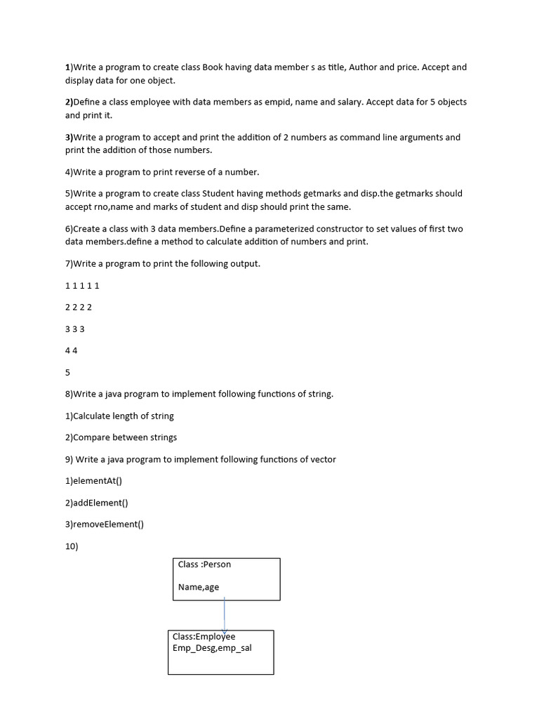 Practical List Pdf Class Computer Programming Method Computer Programming