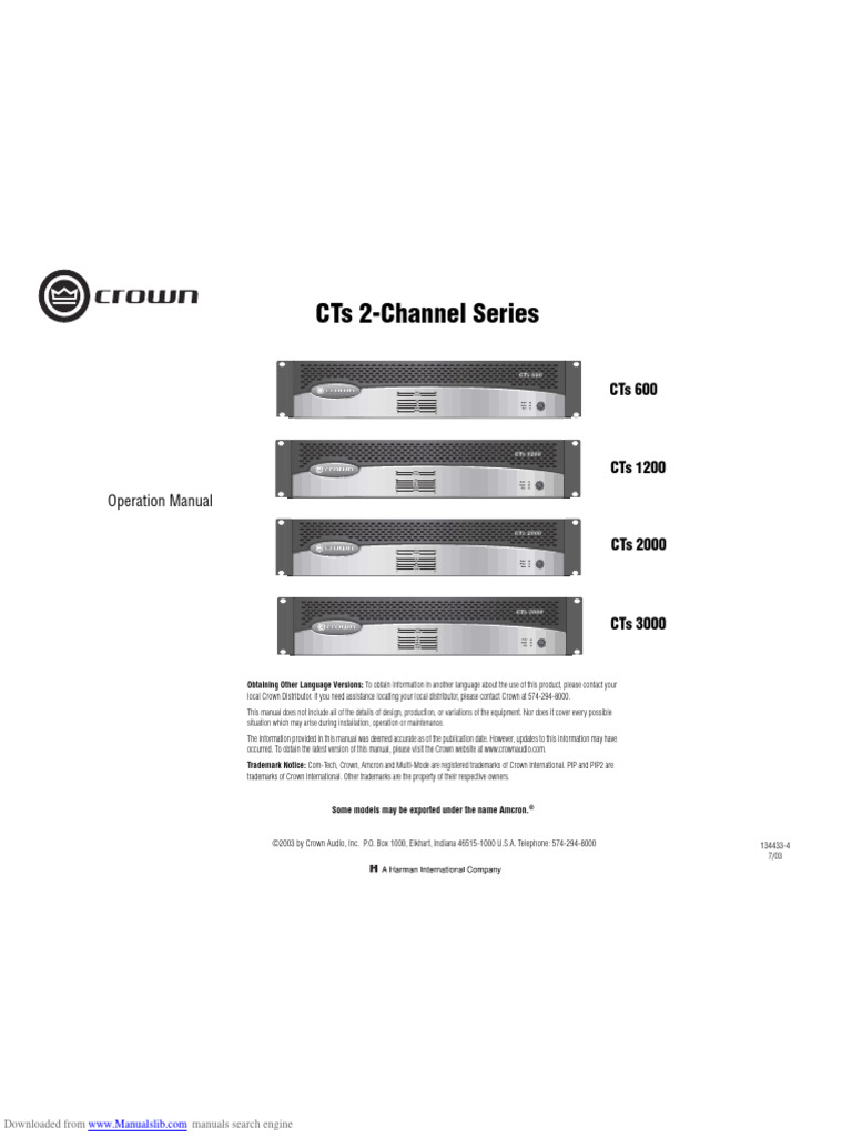 Cts 2000 | PDF | Electromagnetic Compatibility | Amplifier