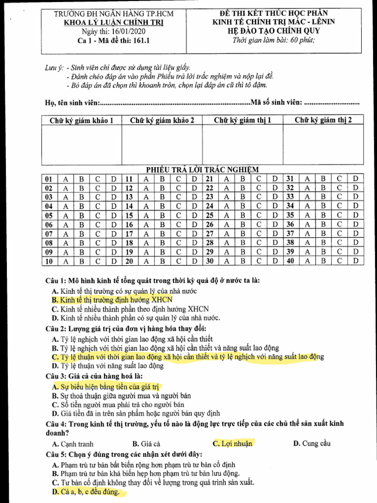 Đề thi ktct 1 | PDF