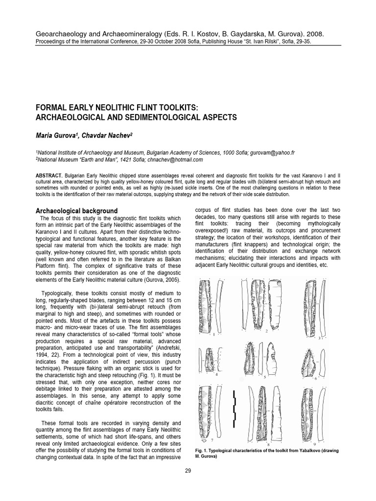 Gurova and Nachev - 2008 - Formal Early Neolithic Flint Toolkits ...