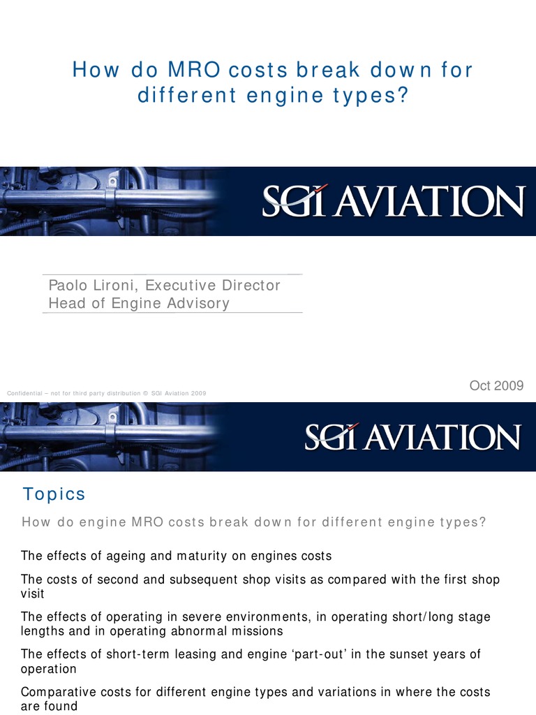 How Do MRO Costs Breakdown For Different Engine Types | PDF ...