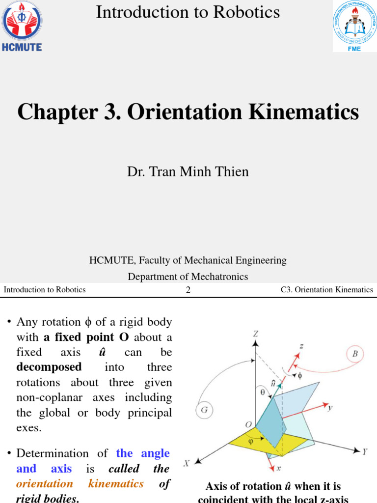 Chapter 3 Stu Orientation Kinematics | Download Free PDF | Rotation | Kinematics