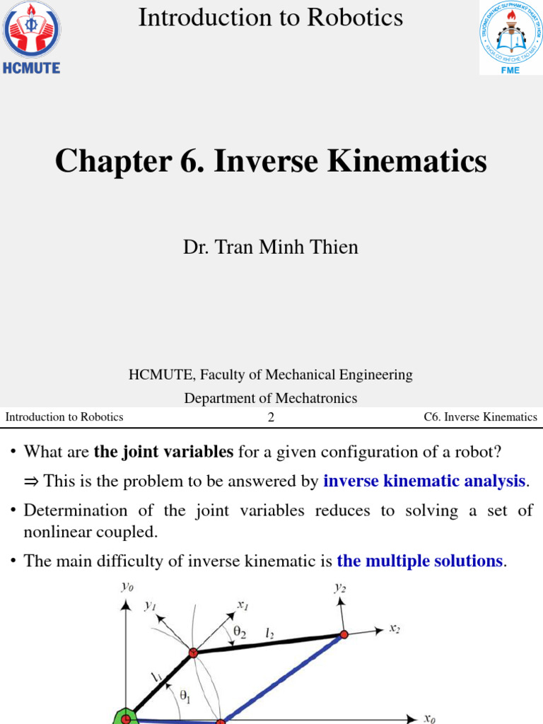 Chapter 6 Stu Inverse Kinematics | PDF | Kinematics | Equations