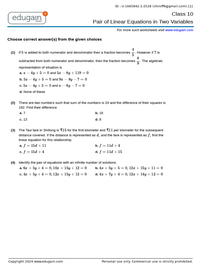 Grade10 1665842 1 2528.q | PDF | Equations | Mathematical Analysis