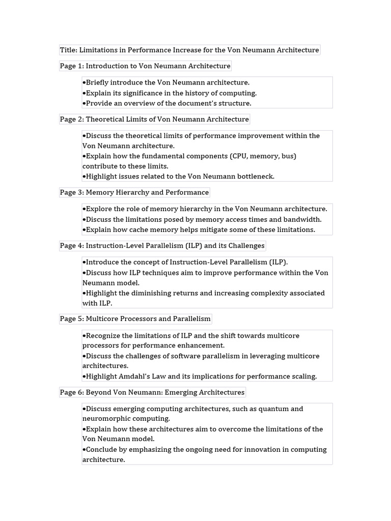 VonNeumann architecture | PDF | Computer Data Storage | Parallel Computing