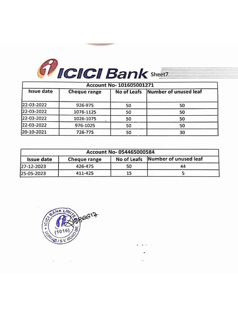 Cheque Details | PDF