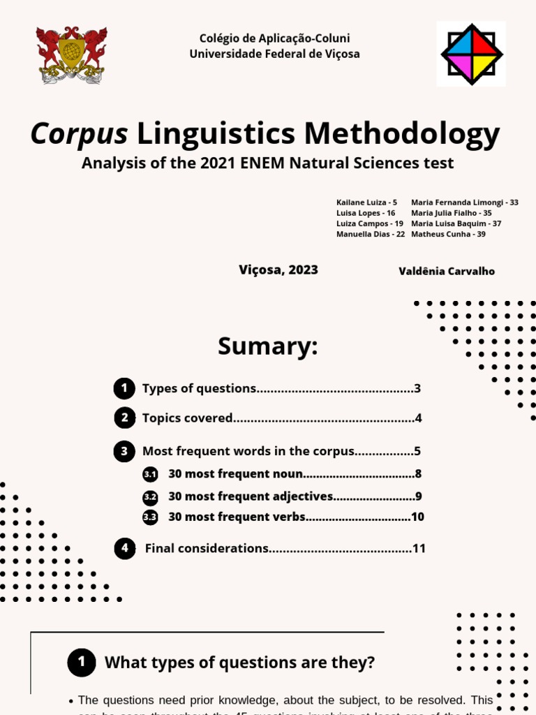 Corpus Linguistics Methodology | PDF | Natural Sciences | Chemistry